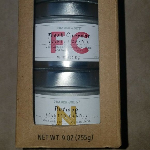 Trader Joe's | Accents | Trader Joes Candle Trio Soy Wax Blend Nutmeg Cranberry Fig New In Box ...